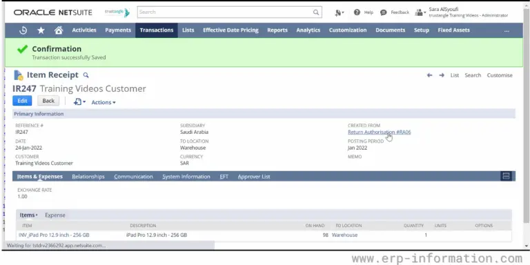 Netsuite Return Authorization How Rma Works Step By Step