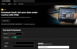 Autodesk Vault PDM Software (Pricing, Drawbacks, Benefits)