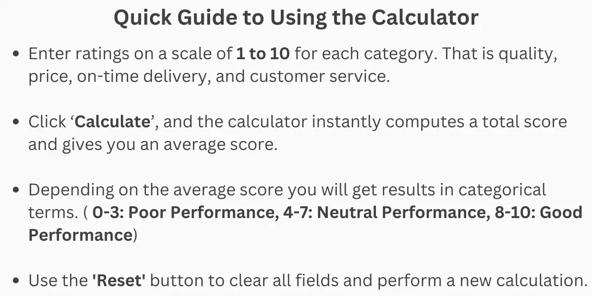 Categorical Plan Calculator Online For Ultimate Vendor Evaluation