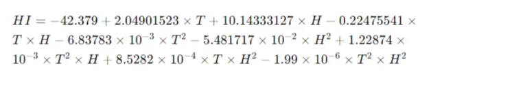 Heat Index Calculator Online